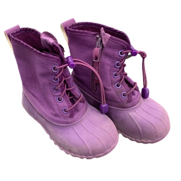 Native | Shoes | Native Boots Girls 8c Purple Side Zip Toggle | Poshmark